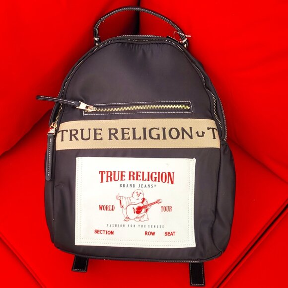 True Religion | Bags | Nwt True Religion Black Backpack Logo Bag | Poshmark
